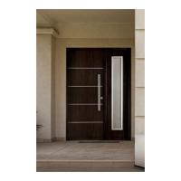 China Modern Steel Security Entrance Door Custom Size Tempered Glass Options for sale