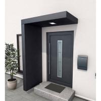 China Modern Steel Security Entrance Door Custom Size Tempered Glass Options for sale