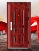 China Entrance Iron Main Gate Door Side Opening Security Steel Door 1.0mm Thickness for sale