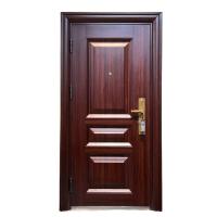 China Entrance Iron Main Gate Door Side Opening Security Steel Door 1.0mm Thickness for sale