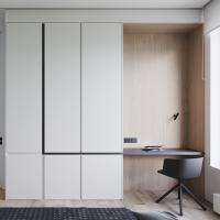 China Custom Melamine MDF Wardrobe 1800mm Simple Modern Wood Furniture for Bedroom for sale