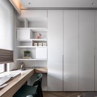 China Custom Melamine MDF Wardrobe 1800mm Simple Modern Wood Furniture for Bedroom for sale
