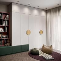 China Custom Melamine MDF Wardrobe 1800mm Simple Modern Wood Furniture for Bedroom for sale
