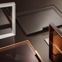 China Modern High Gloss 4 Door Glass Wardrobe Closet for Bedroom Living Room 180cm for sale