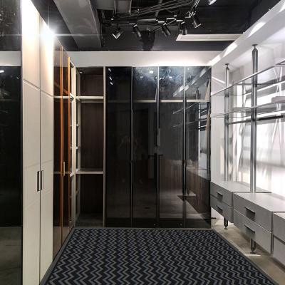 China Modern High Gloss 4 Door Glass Wardrobe Closet for Bedroom Living Room 180cm for sale