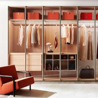 China Modern High Gloss 4 Door Glass Wardrobe Closet for Bedroom Living Room 180cm for sale