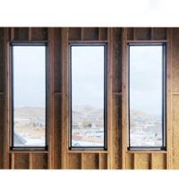 China Double Glazed Hurricane Impact Glass Swing Aluminum Horizontal Hanging Picture Window 5mm+12A+5mm for sale