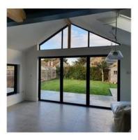 China American Style Panoramic Fixed Picture Window Tempered Glass Aluminum 80mm Frame for sale