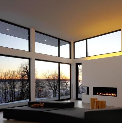 China American Style Panoramic Fixed Picture Window Tempered Glass Aluminum 80mm Frame for sale
