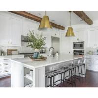 China Ready To Assemble Solid Wood White Shaker Style Modular Wood Kitchen Cabinets for sale