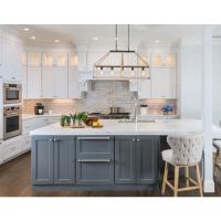 China Ready To Assemble Solid Wood White Shaker Style Modular Wood Kitchen Cabinets for sale