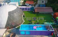 China Tesia Industry Custom Prefab Modular 20FT 40FT Container House Luminous Swimming Pool for sale