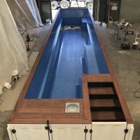 China Custom Color 20ft 40ft Shipping Container Swimming Pool with 2in Window and Steel Stair for sale