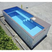 China Custom Color 20ft 40ft Shipping Container Swimming Pool with 2in Window and Steel Stair for sale