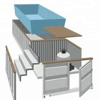 China Custom Color 20ft 40ft Shipping Container Swimming Pool with 2in Window and Steel Stair for sale