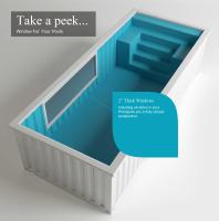 China Custom Color 20ft 40ft Shipping Container Swimming Pool with 2in Window and Steel Stair for sale