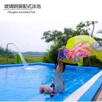 China Fiberglass Prefab Shipping Container Swimming Pool 20FT 40FT Custom Color UPVC Window for sale