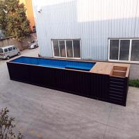 China 40FT Prefab Customized Size And Color Container Swimming Pool By Steel Material With Electrical And Plumping System for sale
