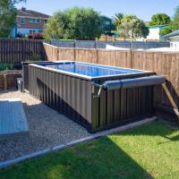 China 40FT Prefab Customized Size And Color Container Swimming Pool By Steel Material With Electrical And Plumping System for sale