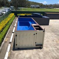 China 40FT Prefab Customized Size And Color Container Swimming Pool By Steel Material With Electrical And Plumping System for sale