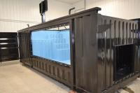 China Customized 20ft 40ft Steel Container Swimming Pool with Wave Water Jet and LED Light for sale