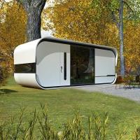 China Steel Structure Tempered Glass Movable Store Prefab Shop Modular Cafe Container Pod House 5950x2400x2870mm for sale