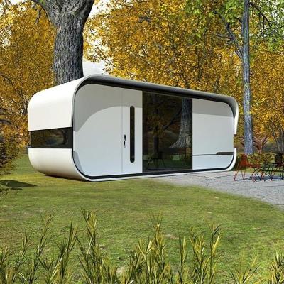 China Steel Structure Tempered Glass Movable Store Prefab Shop Modular Cafe Container Pod House 5950x2400x2870mm for sale