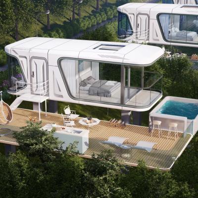China Portable Customized Modular Frame Modern Space Capsule Style Camping House For Outdoor Use for sale