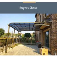 China Aluminum Polycarbonate M Shape Carport Shelter for House Garage Custom Color 12M Length for sale