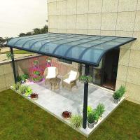 China Aluminum Polycarbonate M Shape Carport Shelter for House Garage Custom Color 12M Length for sale