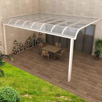 China Aluminum Polycarbonate M Shape Carport Shelter for House Garage Custom Color 12M Length for sale