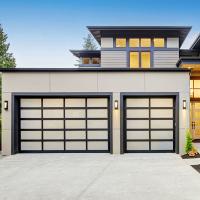 China Aluminum Frame Frosted Glass Automatic Garage Door 2.0mm 5mm for sale