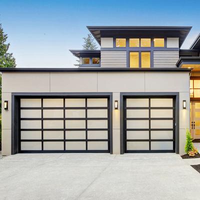 China Aluminum Frame Frosted Glass Automatic Garage Door 2.0mm 5mm for sale