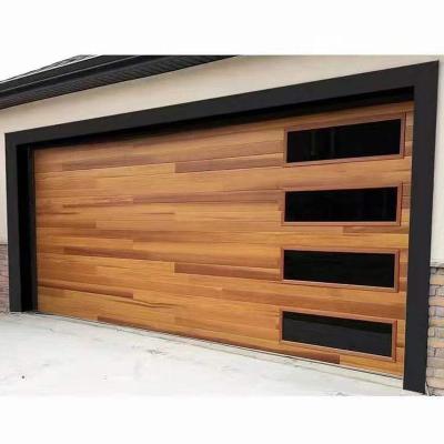 China Tesia Wholesale Aluminum Contemporary Villa Steel Sectional Garage Door 2.0mm for sale