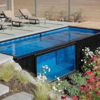 China Outdoor Steel Structure Frame 20FT 40FT Prefabricated Container Swimming Pool for sale