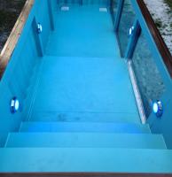 China CUSTOM CONTAINER SWIMMING POOL WITH WINDOWS SHOWER HOUSE SPA STEEL STRUCTURE POOL for sale