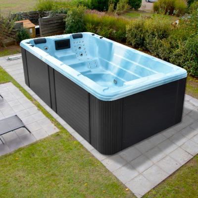 China Prefabricated Container Swimming Pool 4200x2200mm 6500L Outdoor Spa with 81 Jets for sale