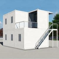 China Extended Foldable Prefab Container Homes_40ft Folding Living Container Cabin Foldable Container House for sale