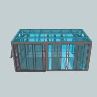China Aluminum Frame Slant Roof Sunroom Balcony Free Standing Winter Garden 6063-T5 for sale