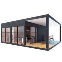 China Customizable 20ft 40ft Prefab Flat Pack Container House with Balcony Sunroom Aluminum Frame for sale
