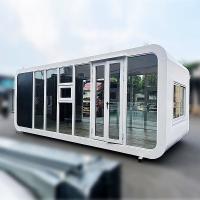 China Luxury White Space Capsule Steel Prefab Home Apple Cabin Container House for Camping Custom Size for sale