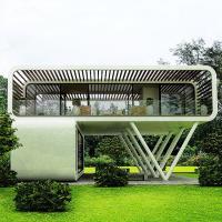 China Luxury White Space Capsule Steel Prefab Home Apple Cabin Container House for Camping Custom Size for sale