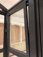 China Double Glazed Aluminium Tilt and Turn Window 28mm Thermal Break Frame for sale