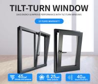 China Double Glazed Aluminium Tilt and Turn Window 28mm Thermal Break Frame for sale