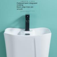 China Wholesale Ceramic Pedestal Basin 460x360x850 mm Floor Mounted Bathroom Wash Basin for sale