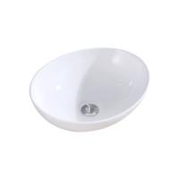 China White Ceramic Counter Top Wash Basin 410x340x150mm Vessel Sink for Bathroom for sale