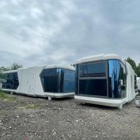 China 40ft Container House White Capsule Office Pod Furnished Cabin Home Villa Steel Structure Custom Size for sale