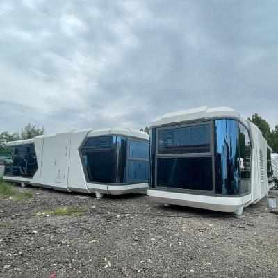 China 40ft Container House White Capsule Office Pod Furnished Cabin Home Villa Steel Structure Custom Size for sale