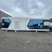 China 40ft Container House White Capsule Office Pod Furnished Cabin Home Villa Steel Structure Custom Size for sale