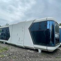 China 40ft Container House White Capsule Office Pod Furnished Cabin Home Villa Steel Structure Custom Size for sale